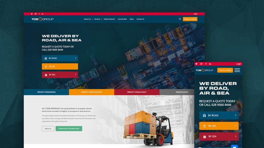 Transport and Logistics Website Design: Website Transformation ...